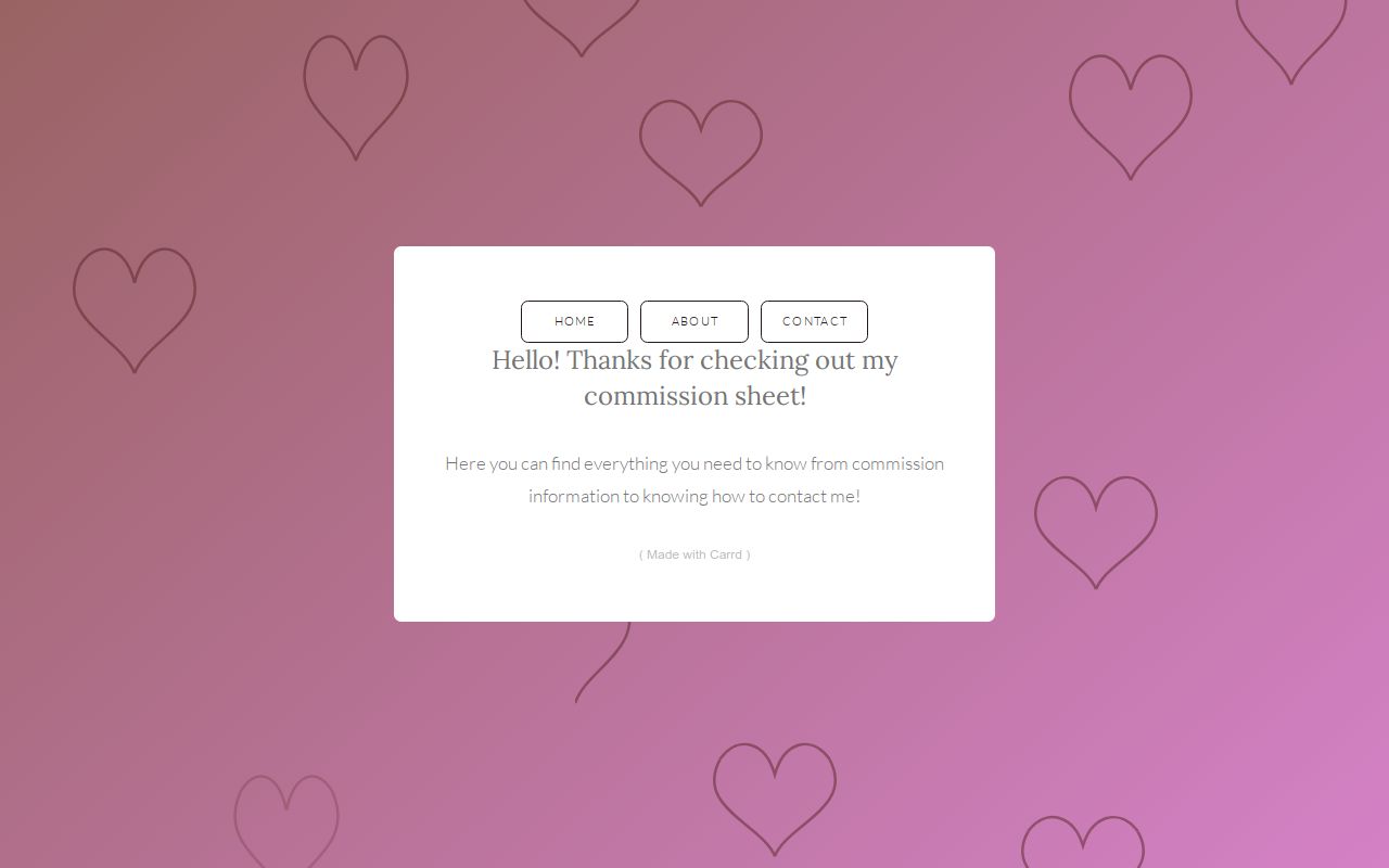 Amaya's RH Commission Sheet